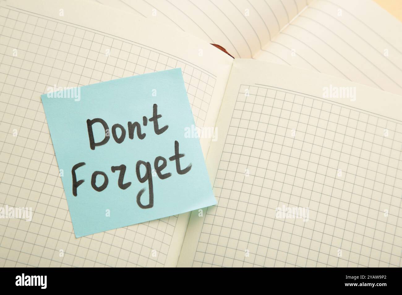 Open notebook sticky notes hi-res stock photography and images - Alamy