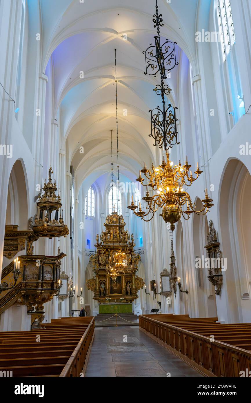 The interior of St Peter's church at Malmo, Sweden Stock Photo - Alamy