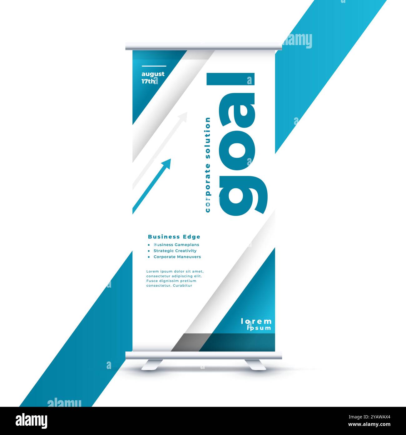 modern roll up standee cover template for corporate promotion vector ...