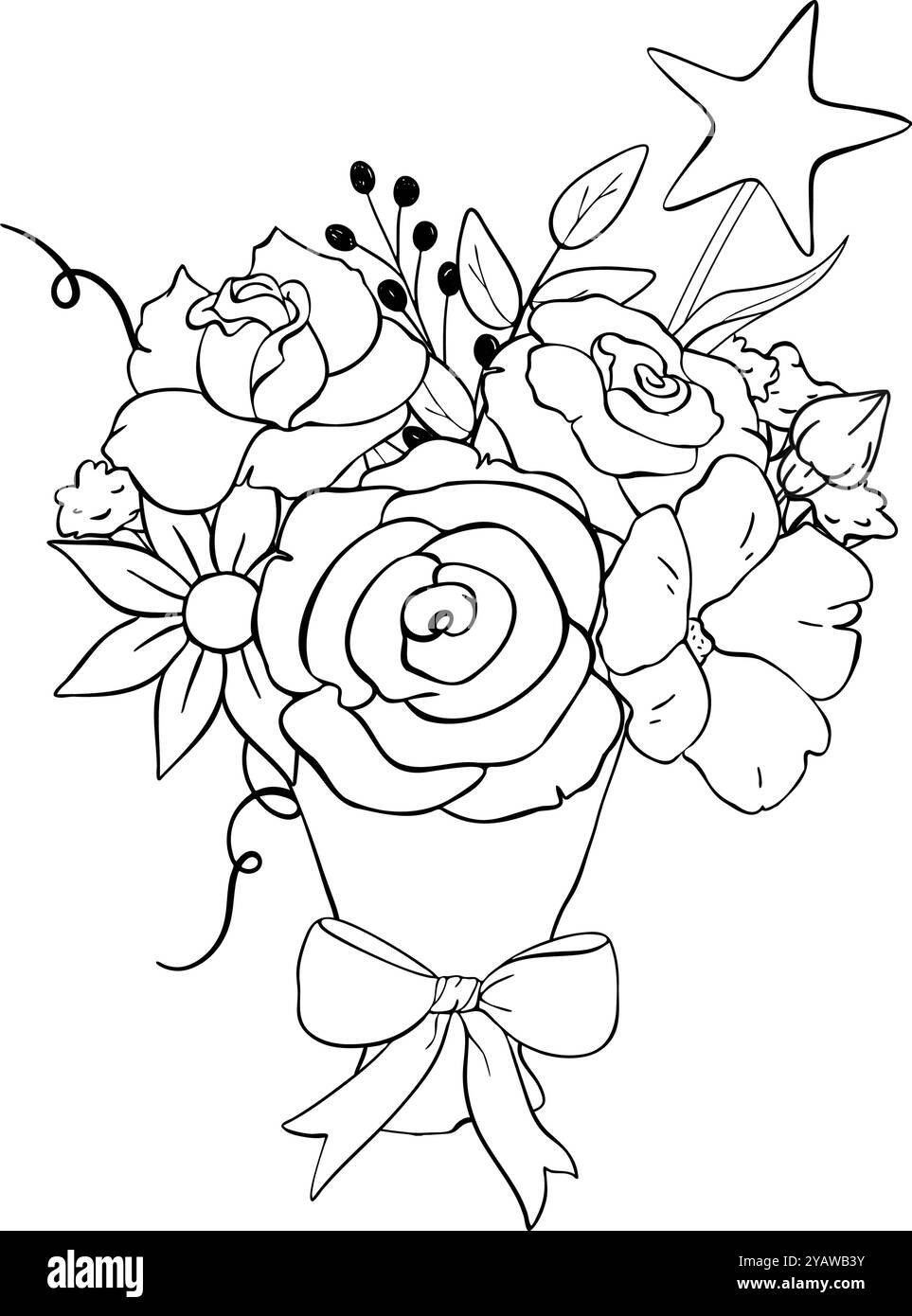 A Beautiful and Vibrant Floral Bouquet with an EyeCatching Star ...