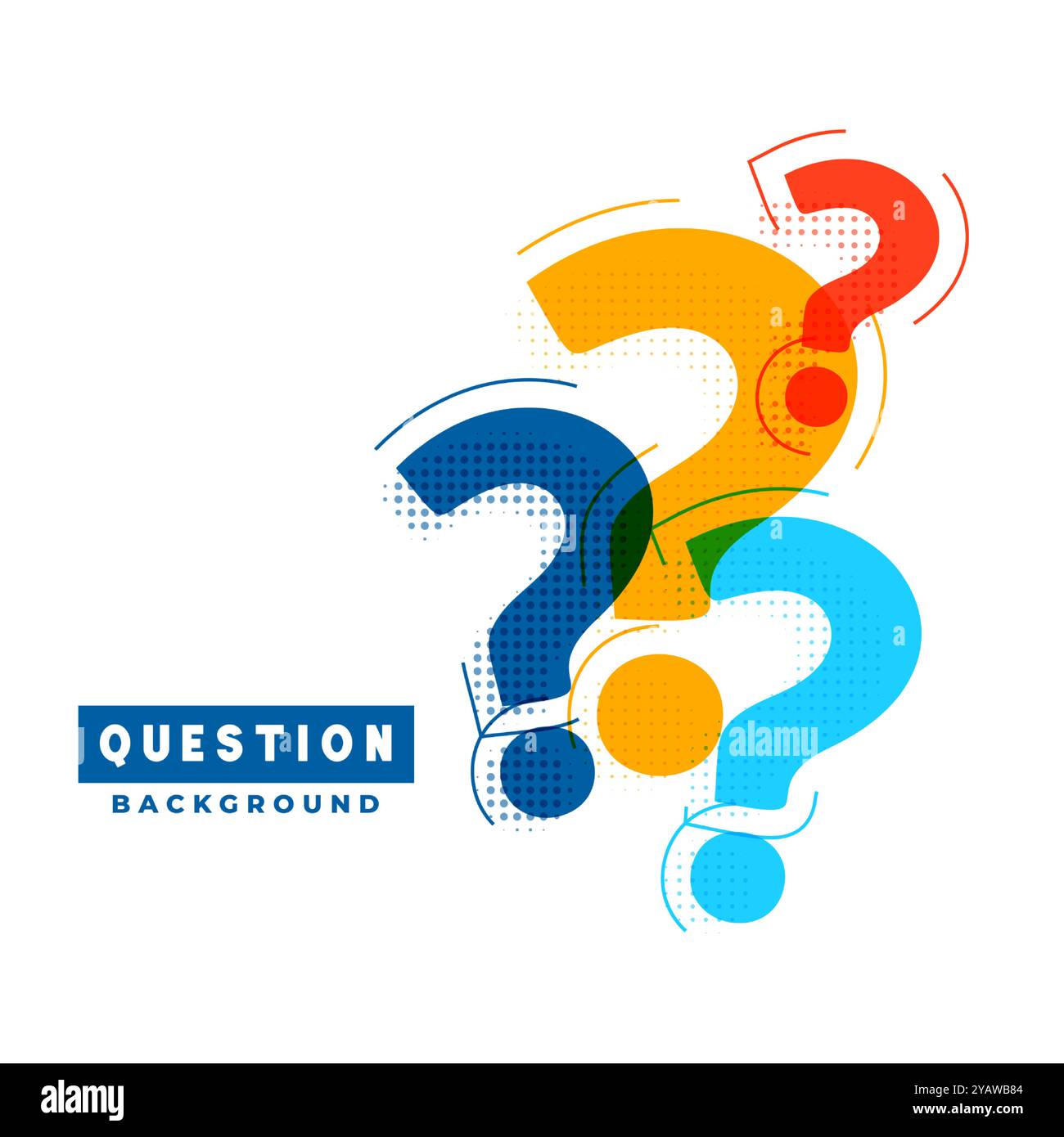 stylish question mark faq background for solving problem and puzzle vector Stock Vector Image ...