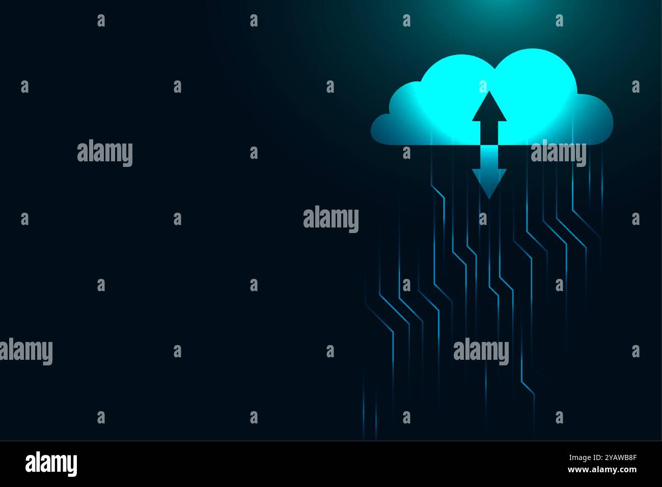 cloud computing tech background for web database concept vector Stock ...