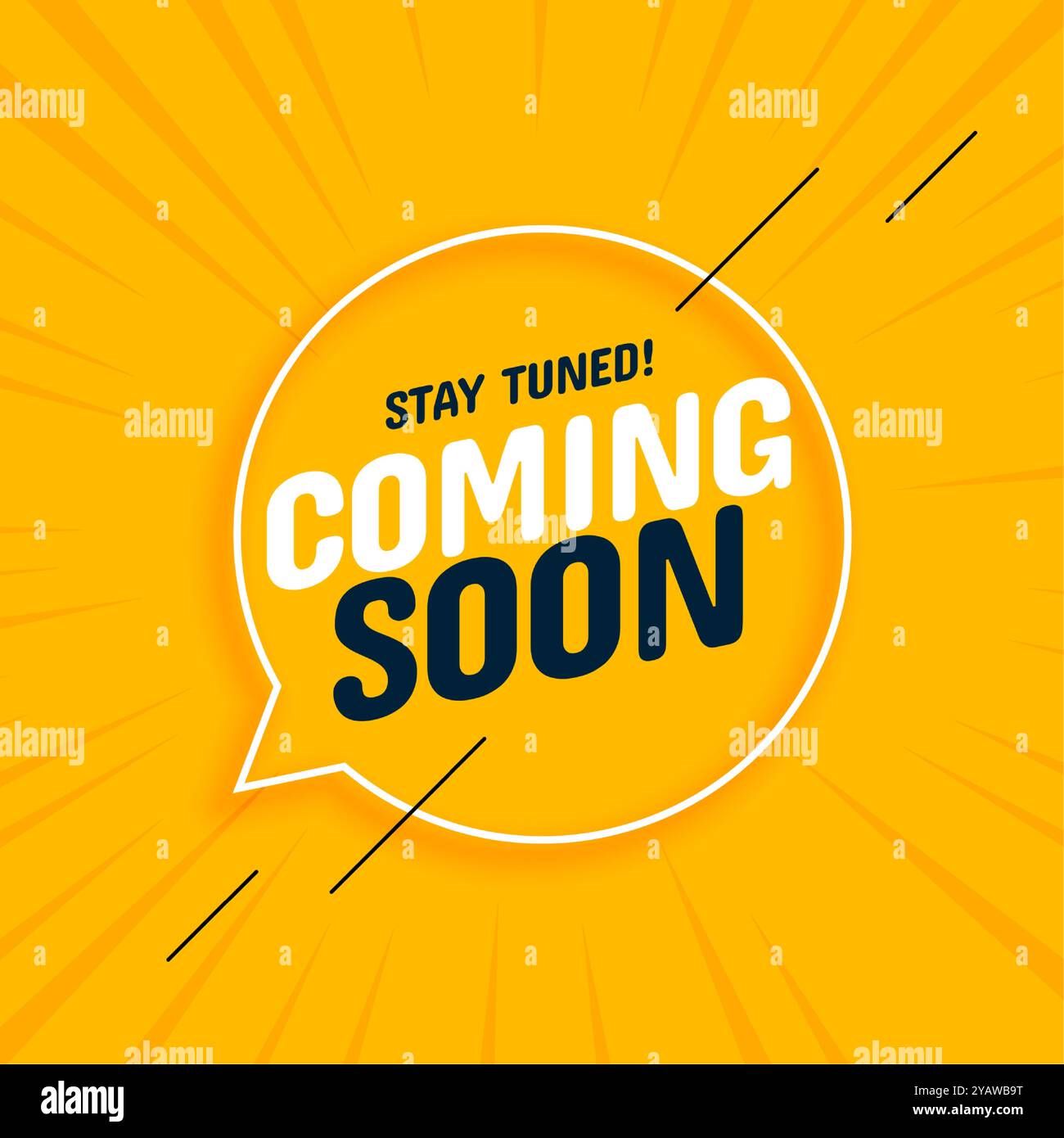 coming soon announcement template for opening web store vector Stock ...