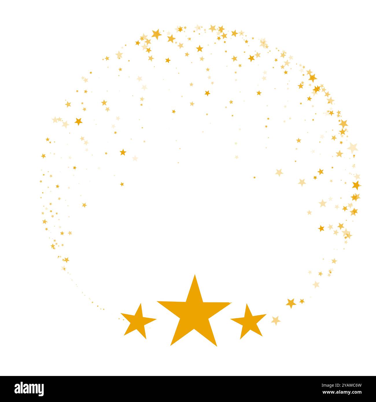 beautiful golden stars empty frame with kirakira decoration vector ...