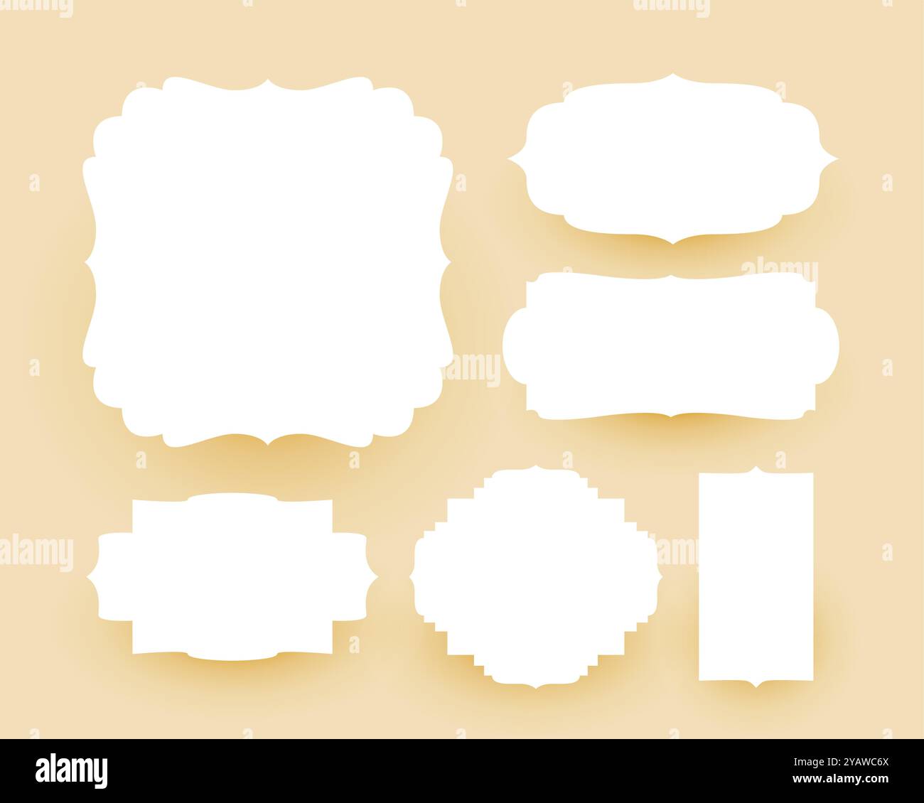 pack of empty victorian frame element design vector Stock Vector Image ...