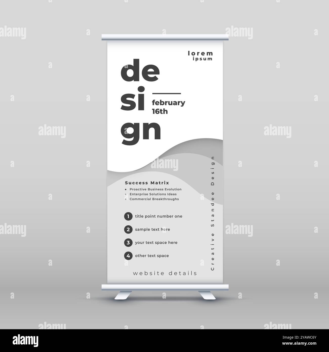 modern roll up standee flyer template for business advertisement vector ...