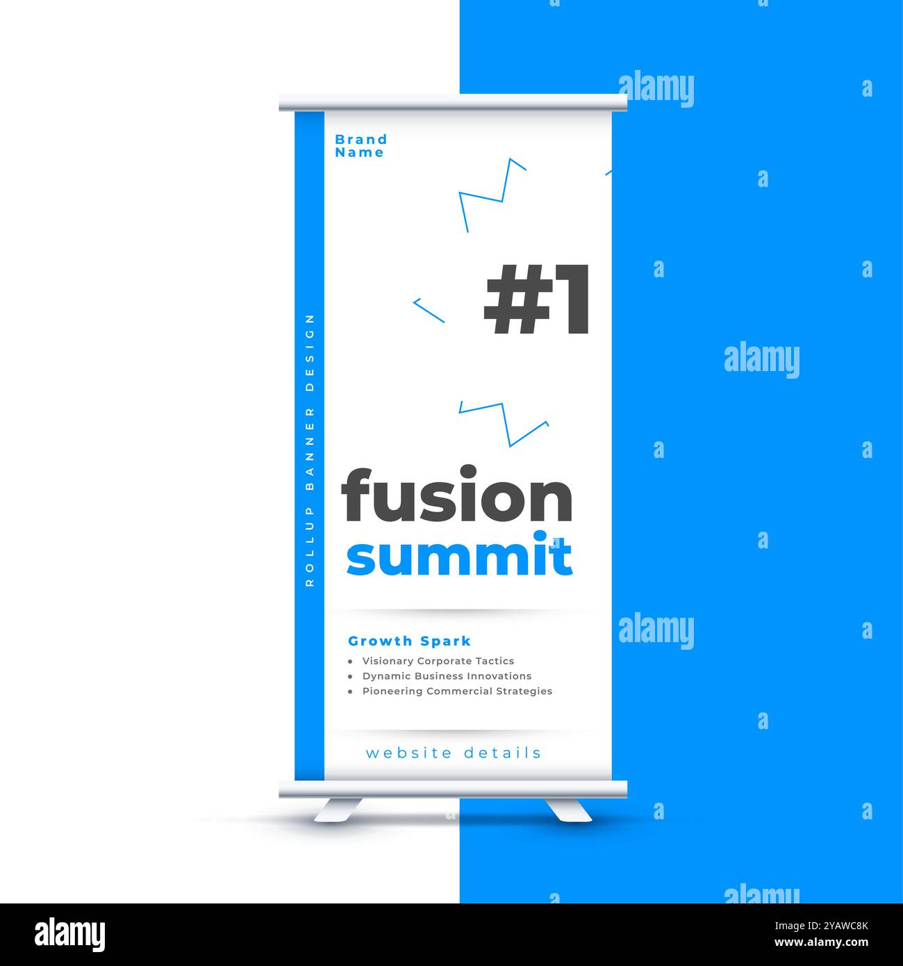 modern roll up standee display banner with business promotion vector ...