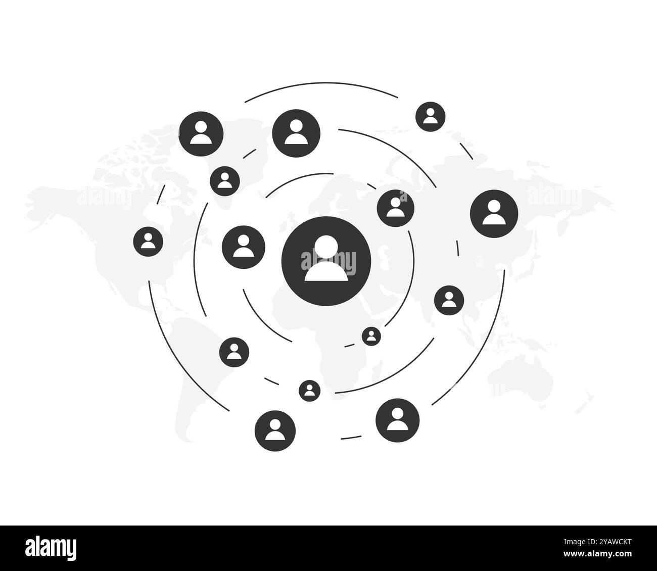 human group connecting topology concept background design vector Stock ...