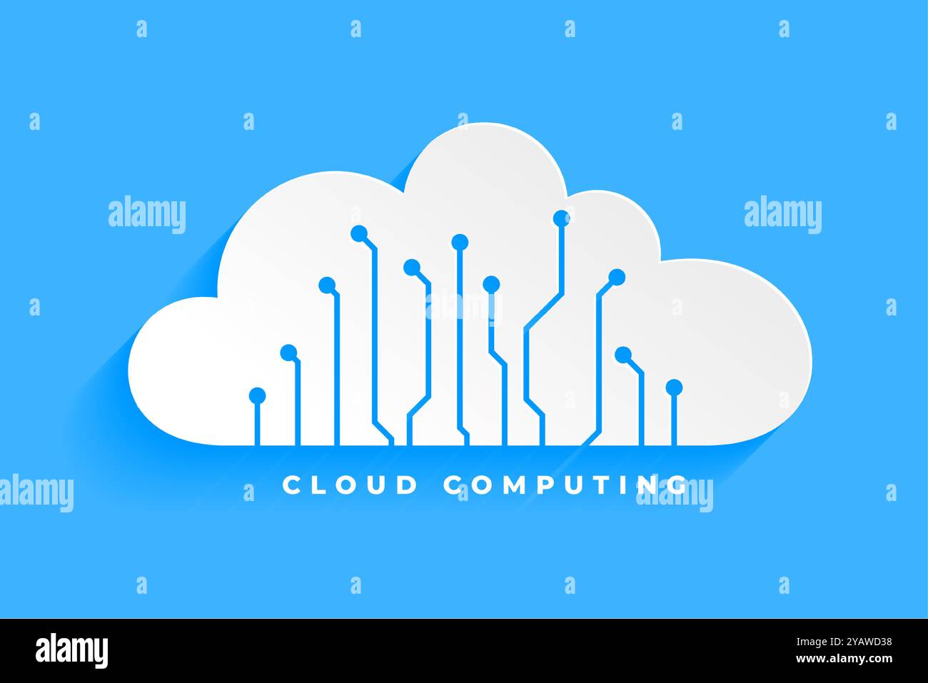 cloud computing business background for web network system vector Stock ...