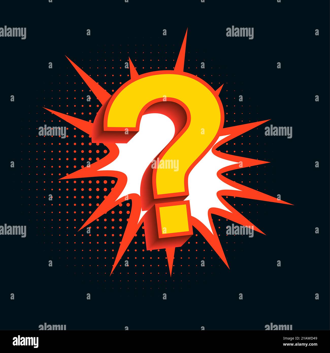 comic style question mark symbol background lost and find vector Stock ...