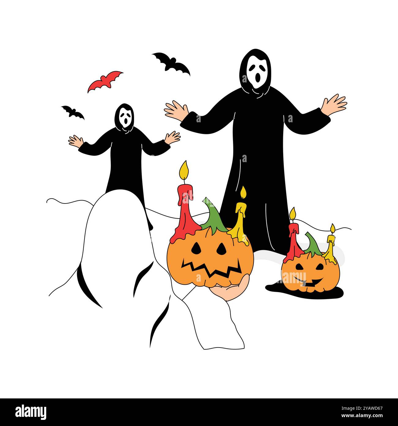 Ghostly figures Stock Vector Images - Alamy