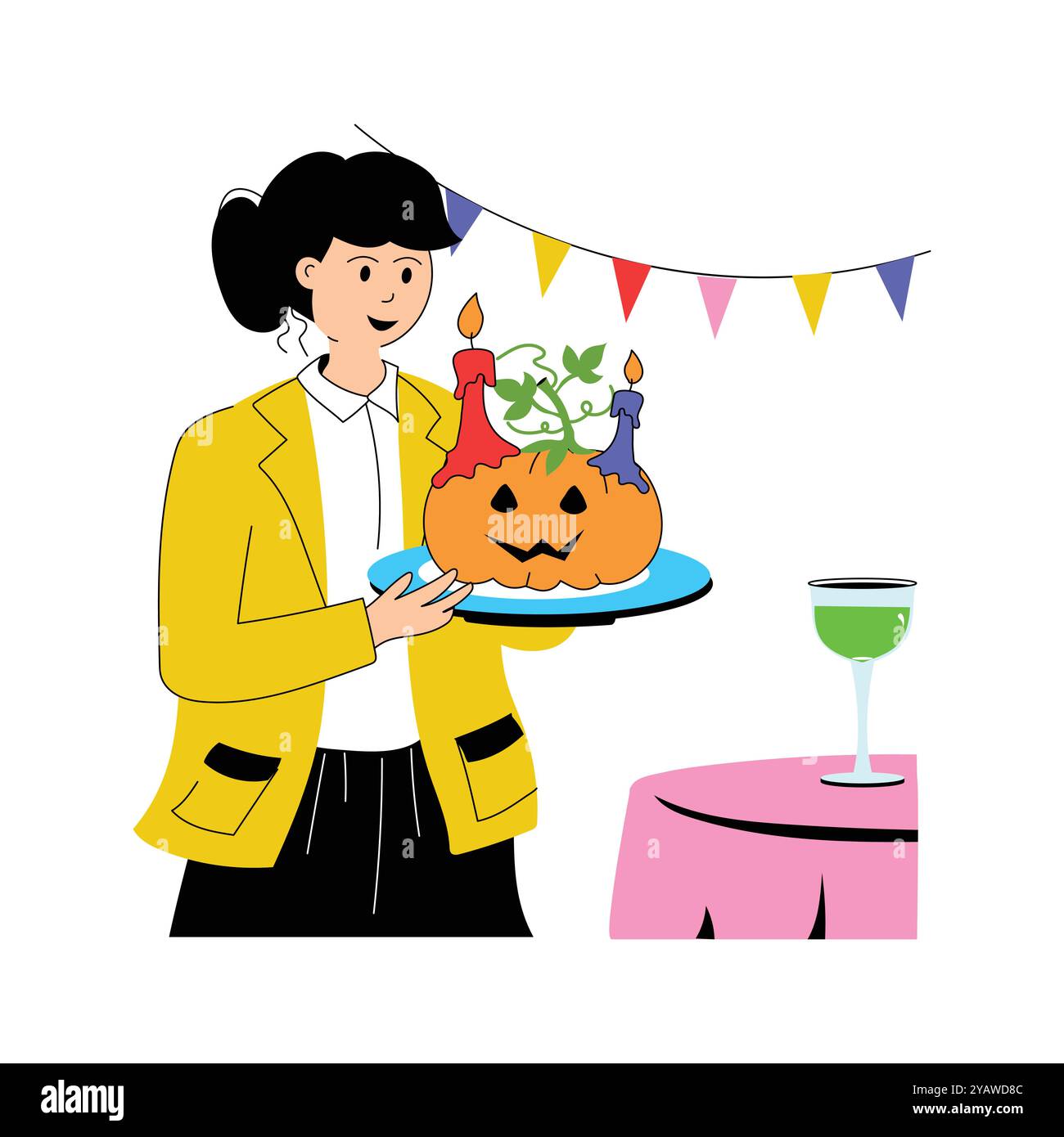 Decorates cake Stock Vector Images - Alamy