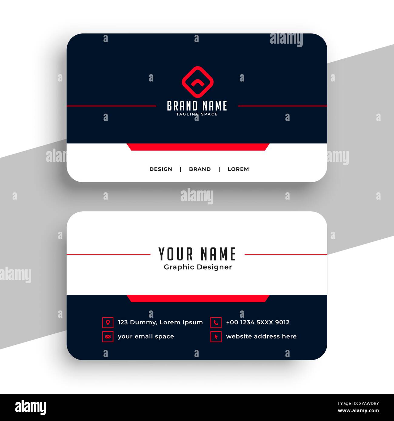 modern style professional visiting card layout for office biz vector ...