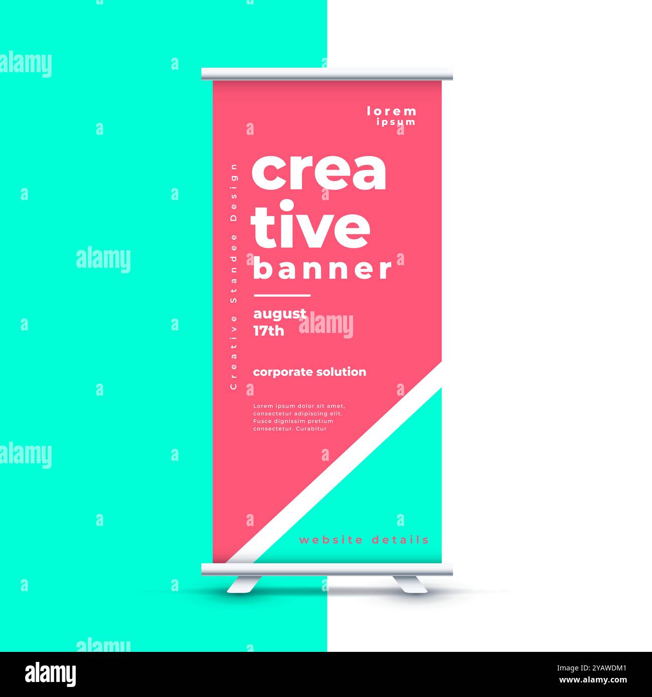 business rollup standee page template for outdoor advertisement vector ...