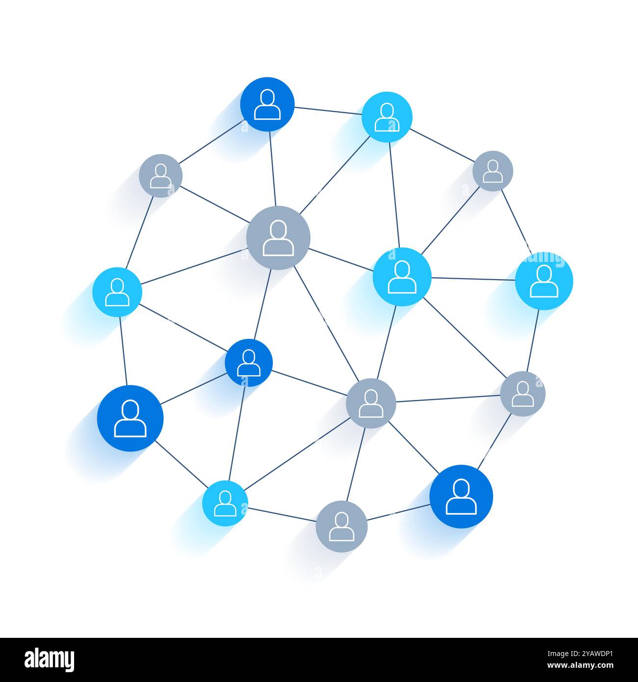 people social team connection circular diagram template design vector ...