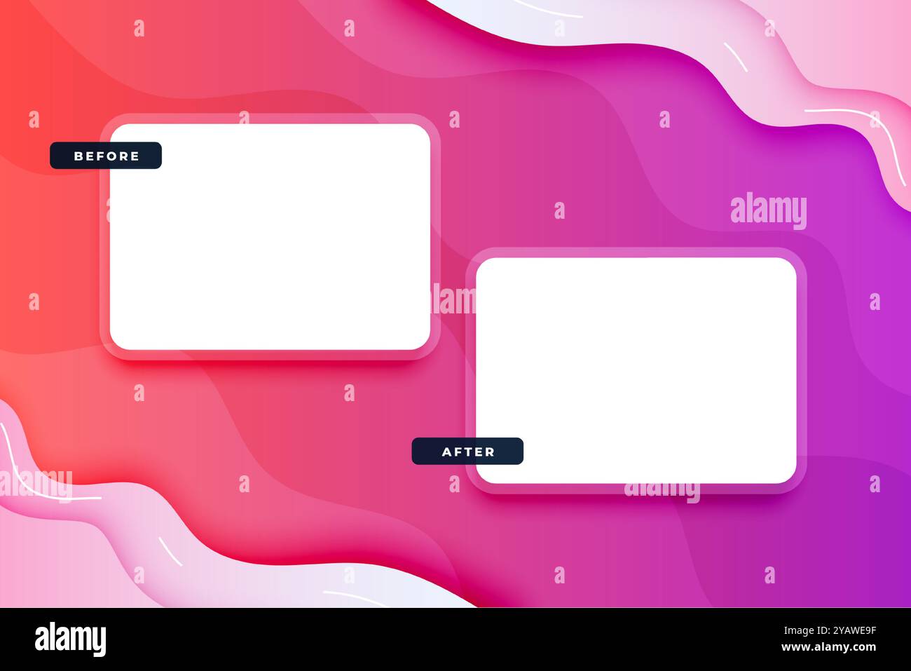 modern before and after preview background with copy space vector Stock ...
