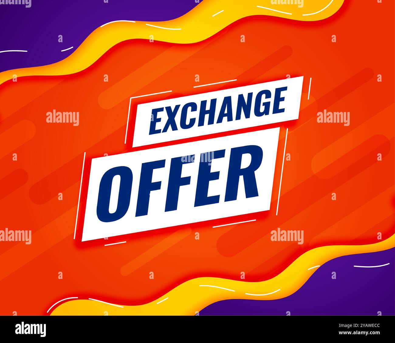 special exchange offer modern background change old for new vector ...