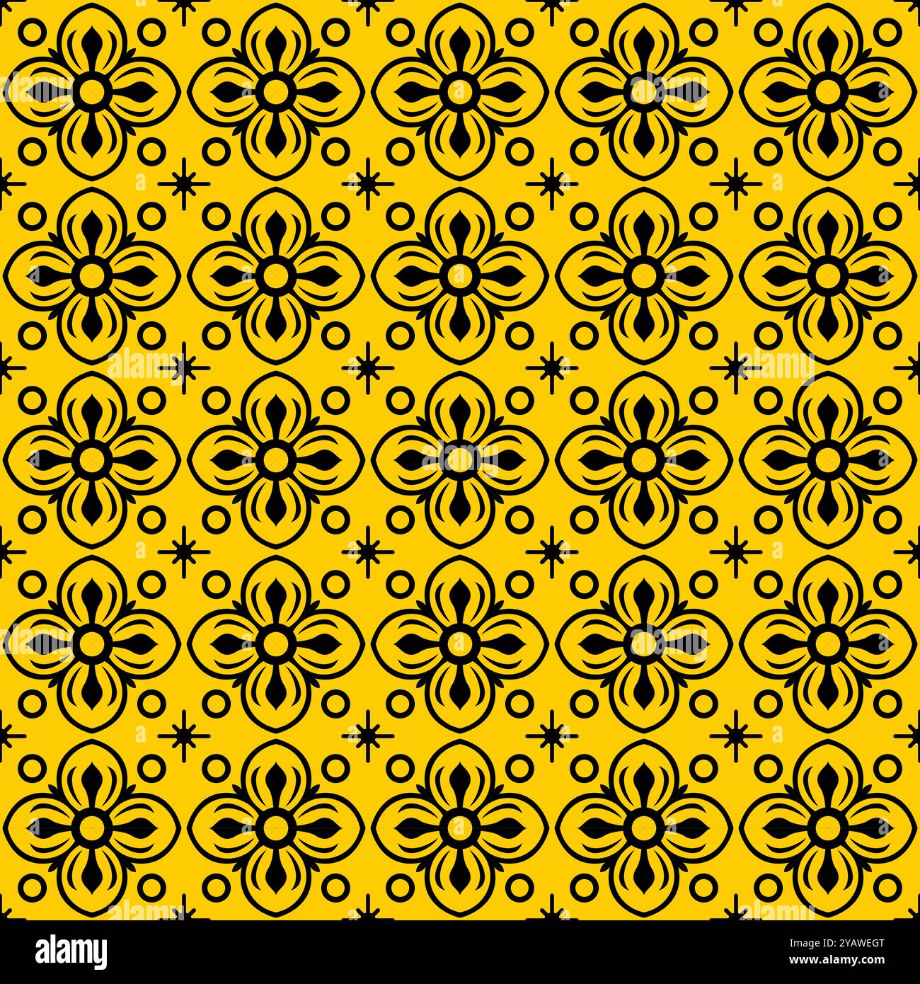 Flower Tile Seamless Pattern. Talavera Style Pattern Design. Batik ...