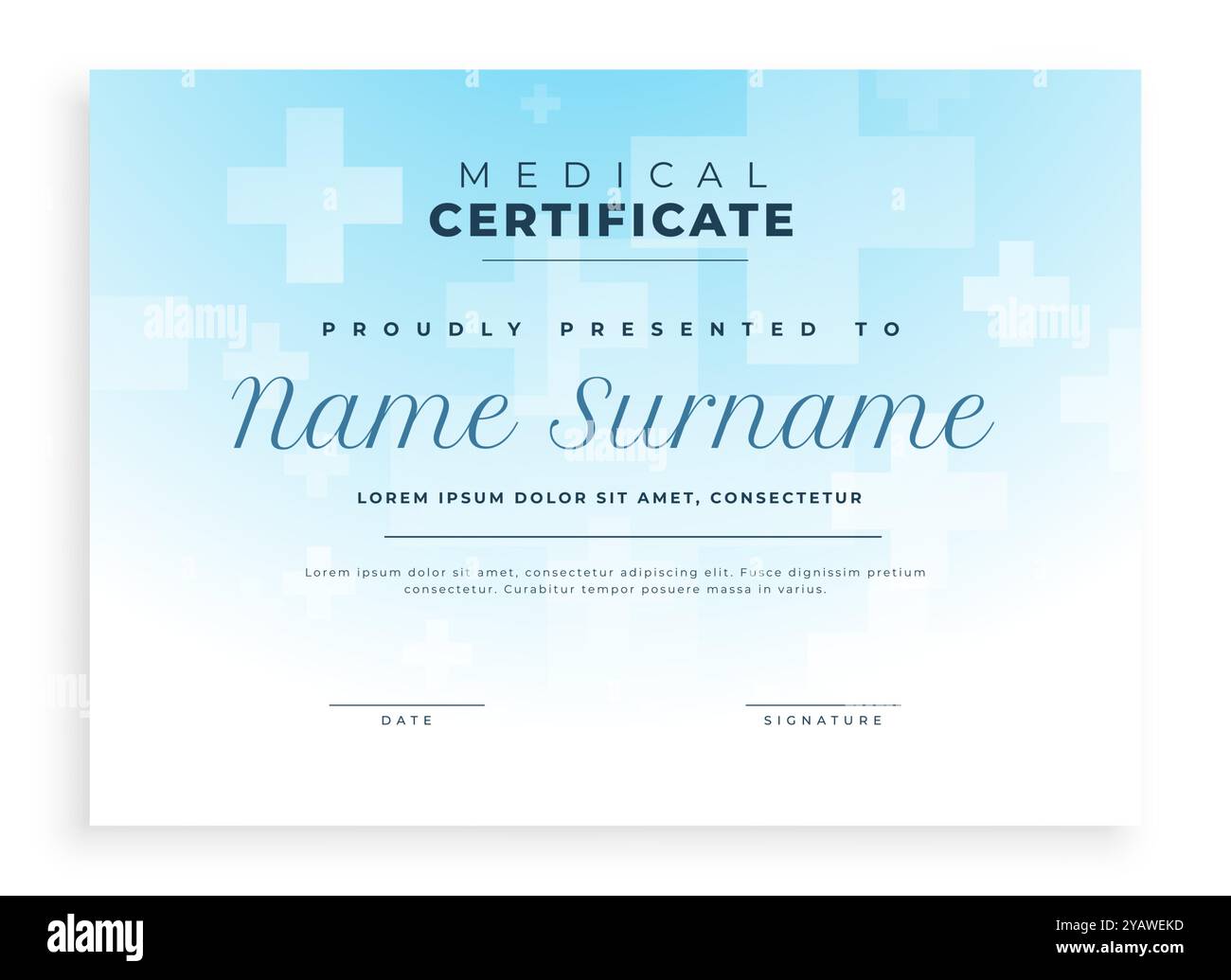 professional medical health care diploma template design vector Stock ...