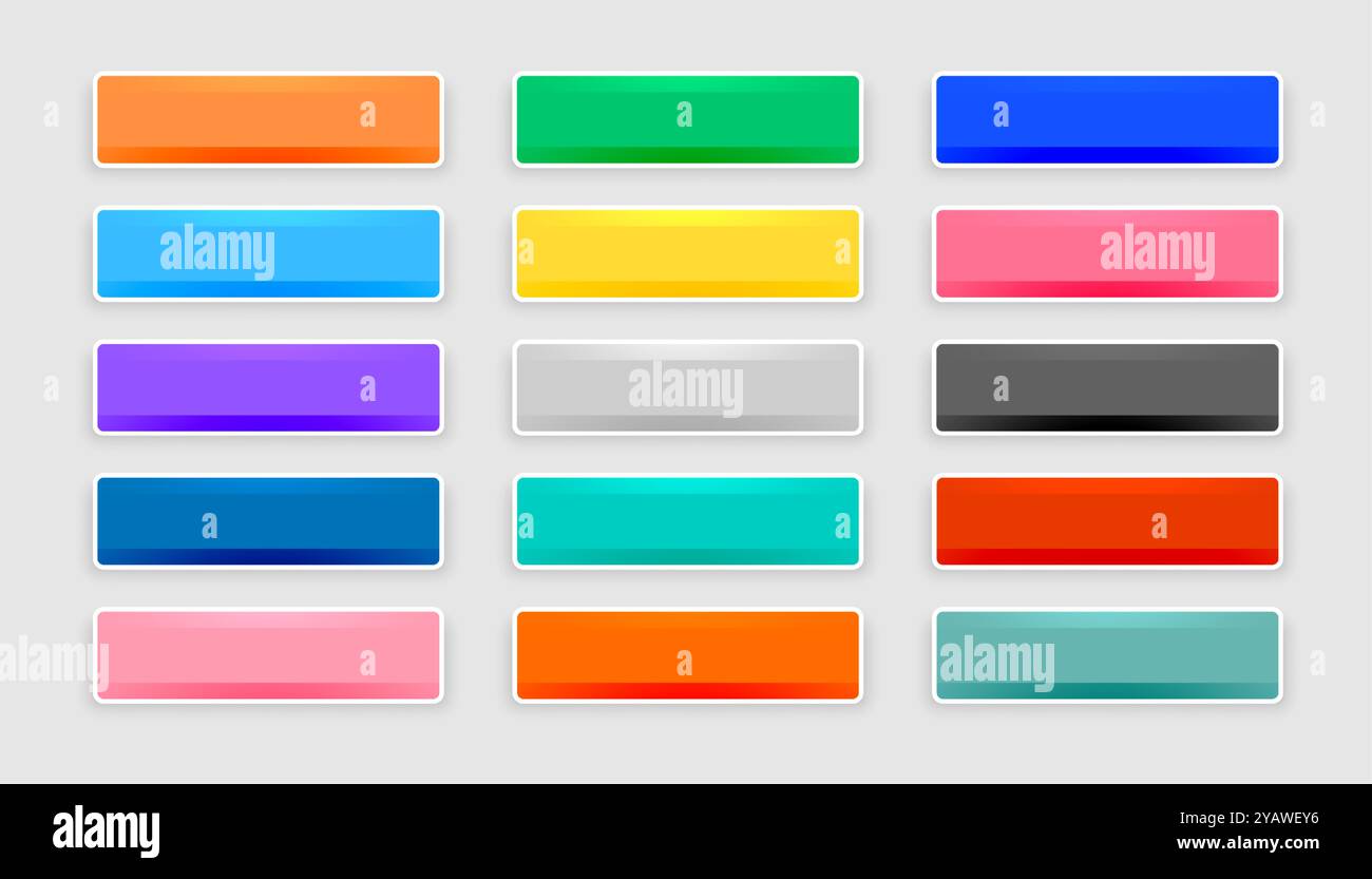 pack of blank web button icon for UI/UX app design vector Stock Vector Image & Art - Alamy