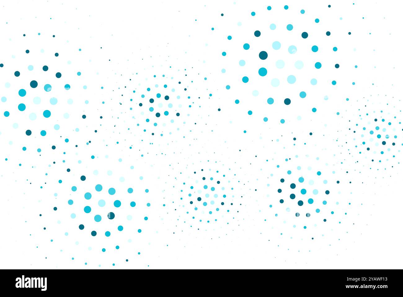 halftone style circular dotted pattern in blue shades vector Stock ...
