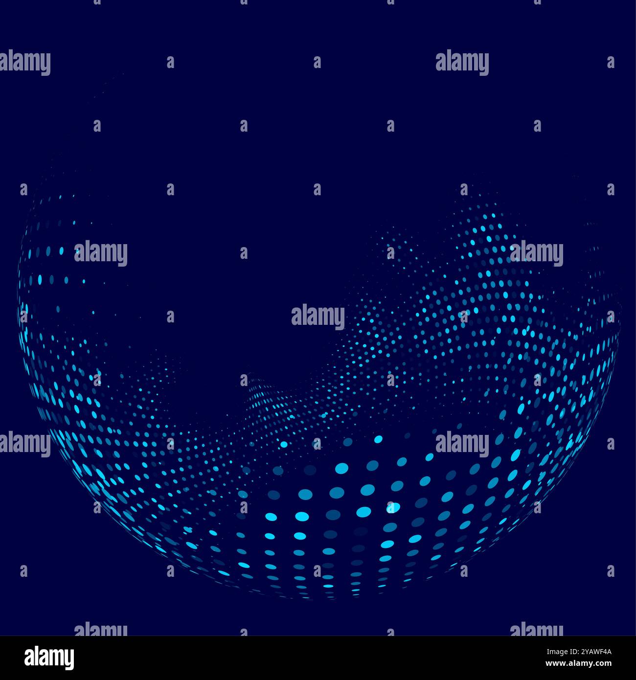 halftone style abstract dotted sphere shape design vector Stock Vector ...