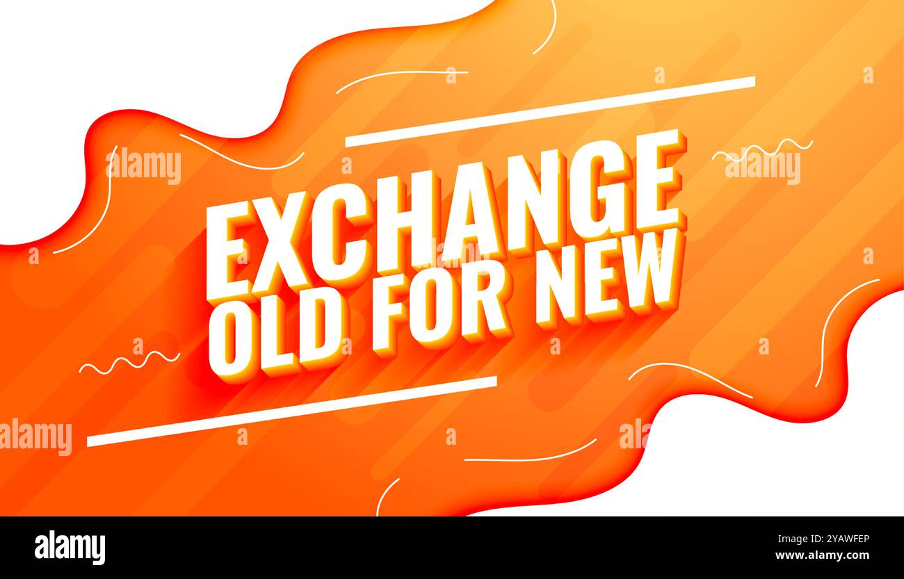 3d style exchange offer promo background get new for old vector Stock ...