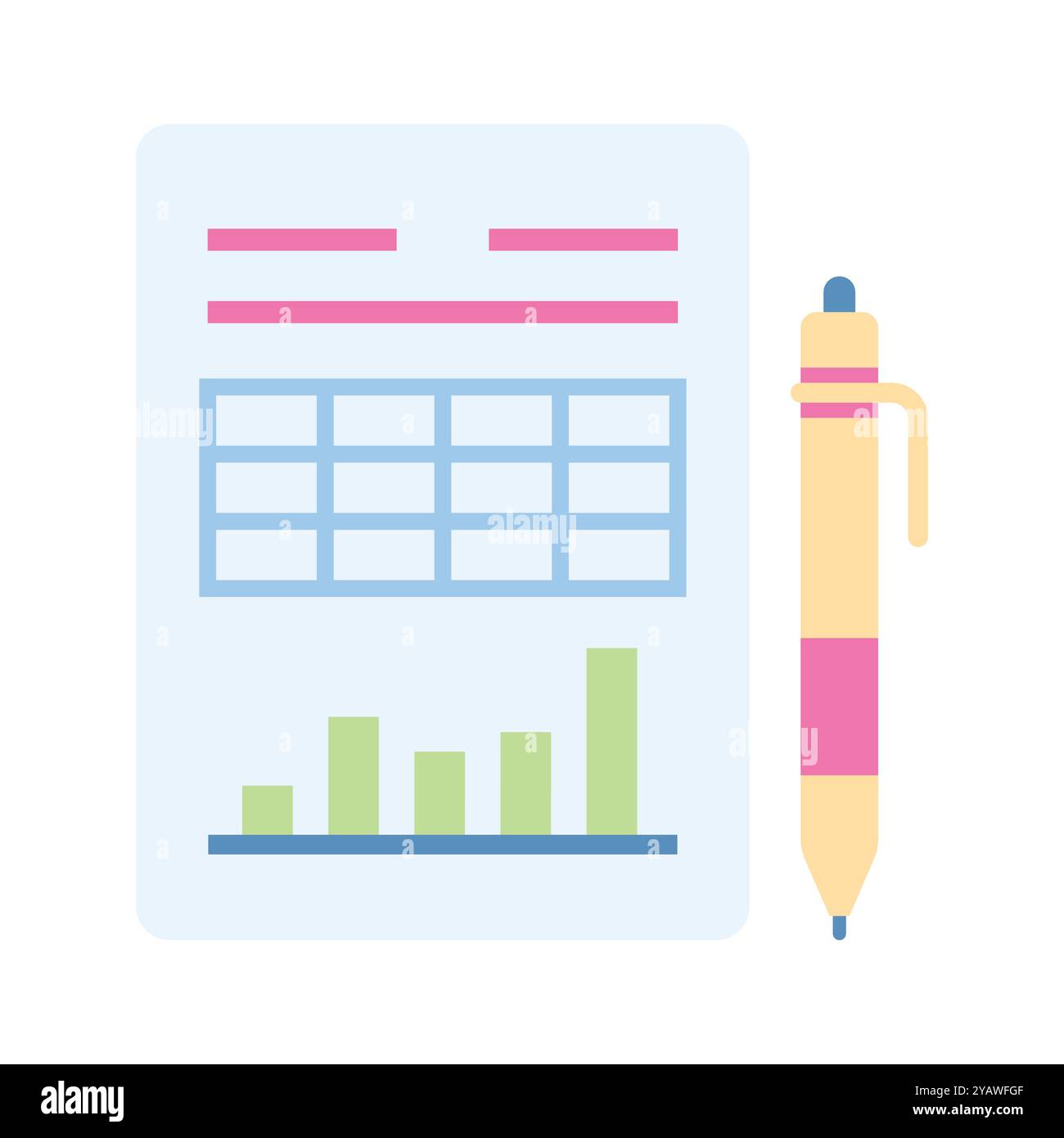 Check this carefully crafted icon of business report, analytical report ...