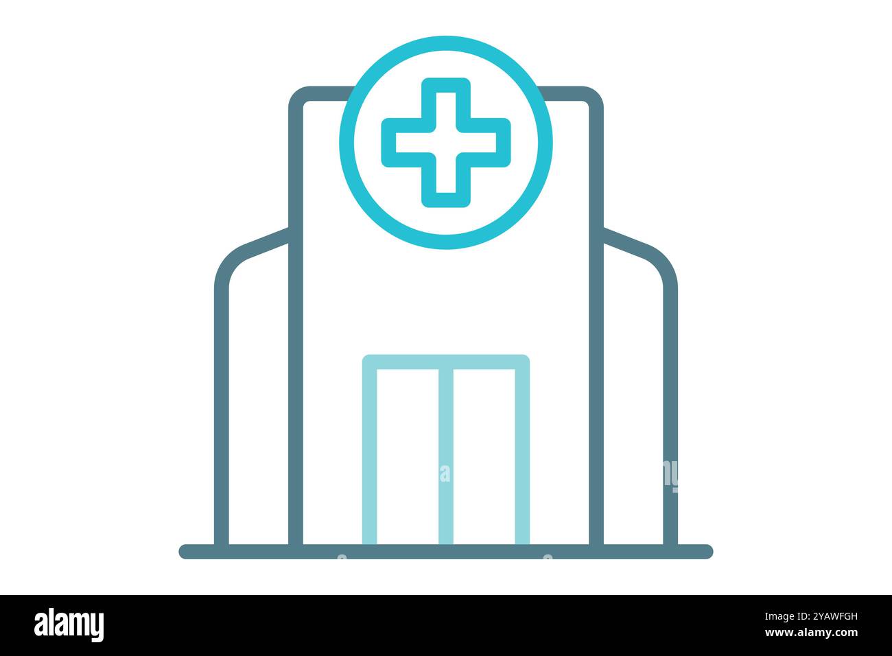 Hospital icon. line icon style. icon related to medical. health ...