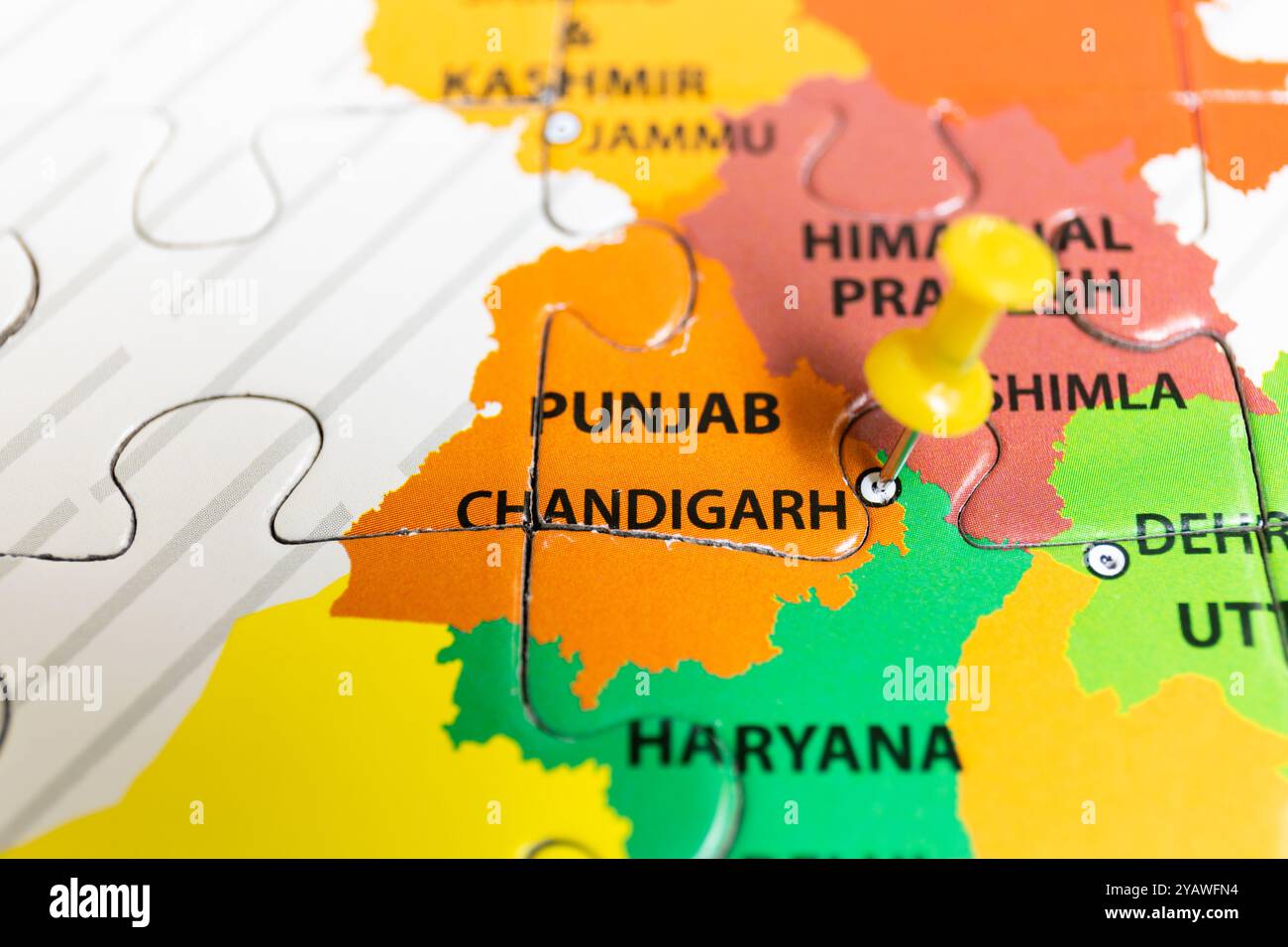 A map pin pointing Chandigarh - the capital of Haryana and Punjab on ...