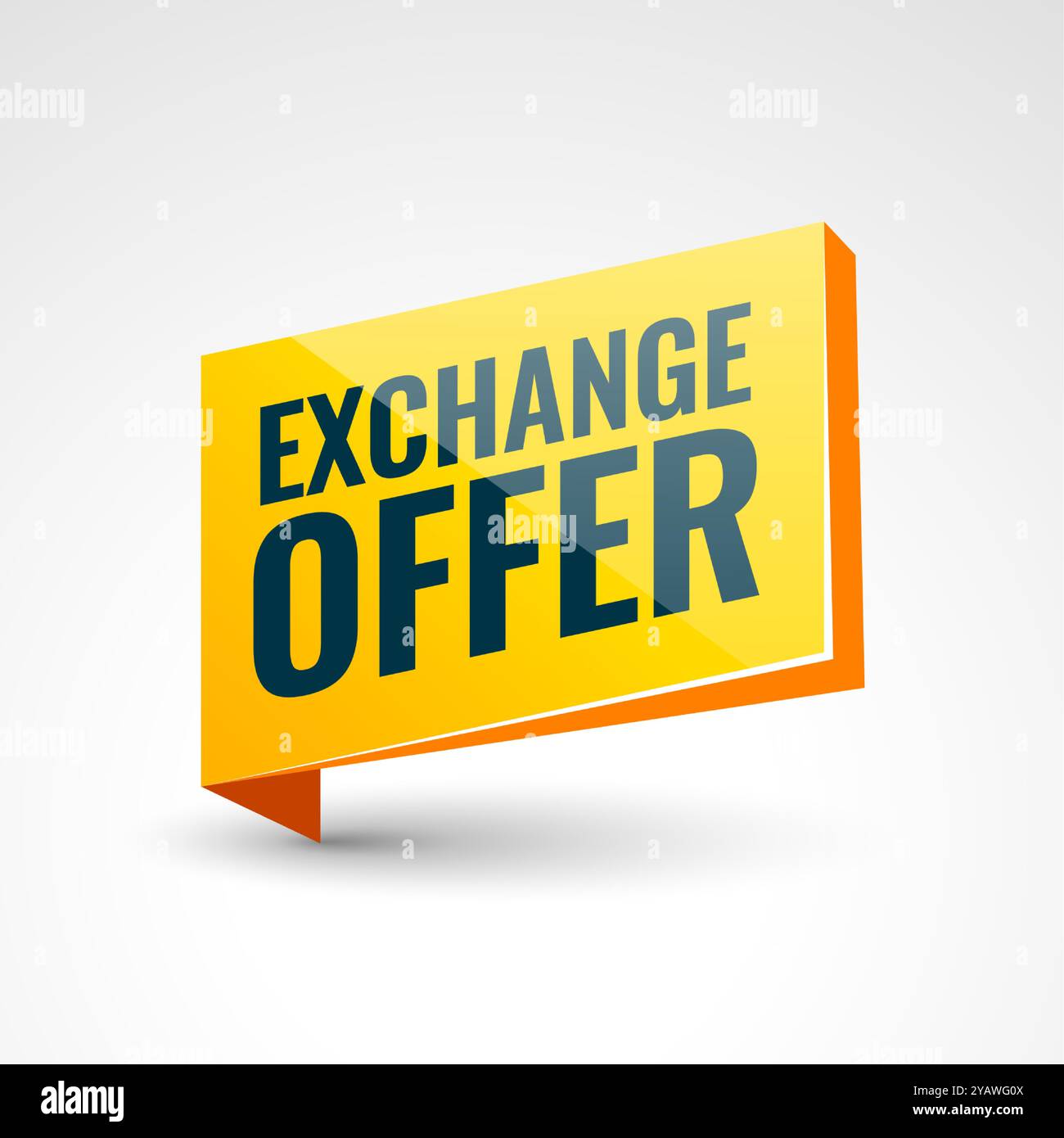 3d style exchange offer discount background design vector Stock Vector ...