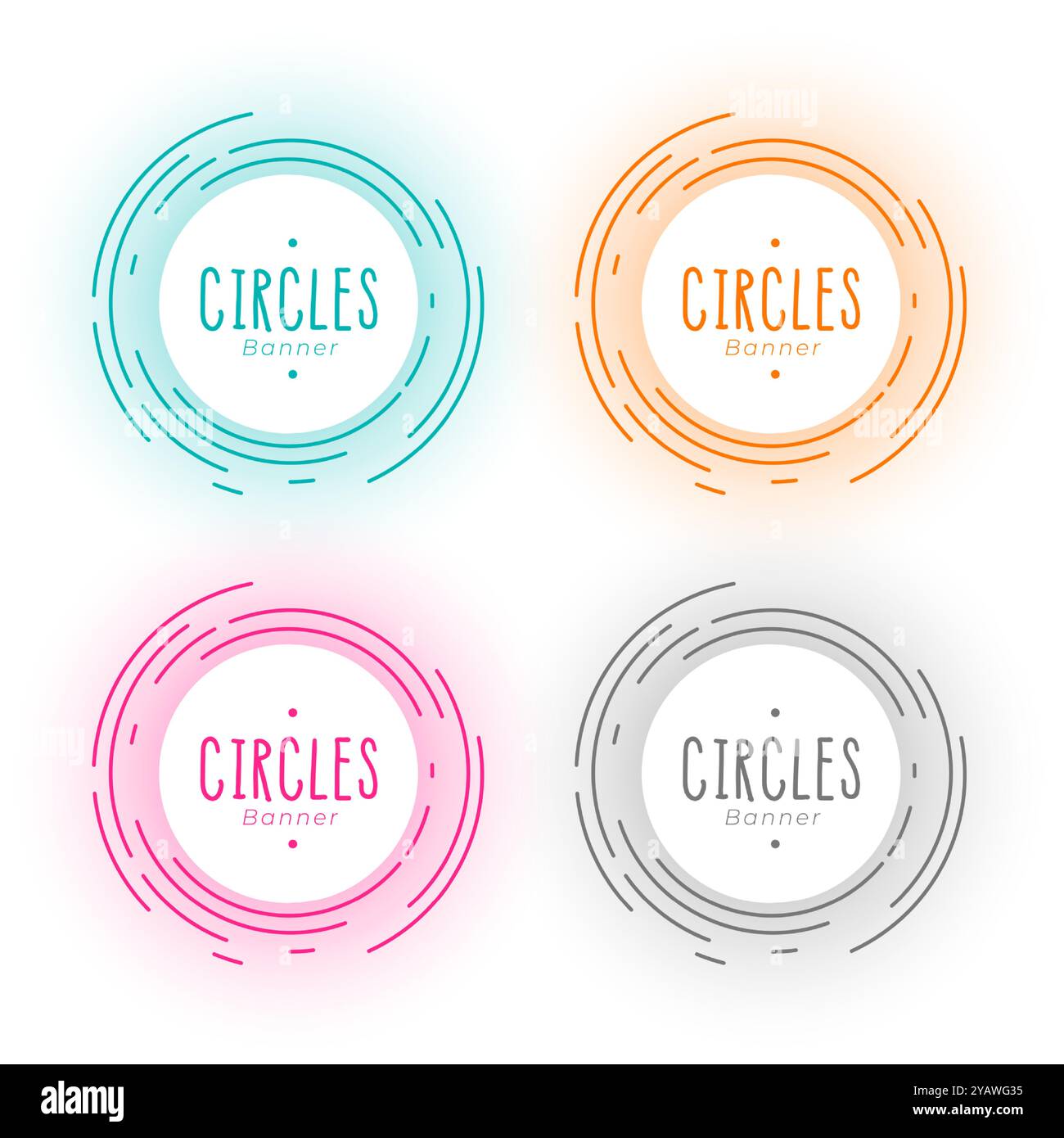 colorful and empty round shape element in set vector Stock Vector Image & Art - Alamy