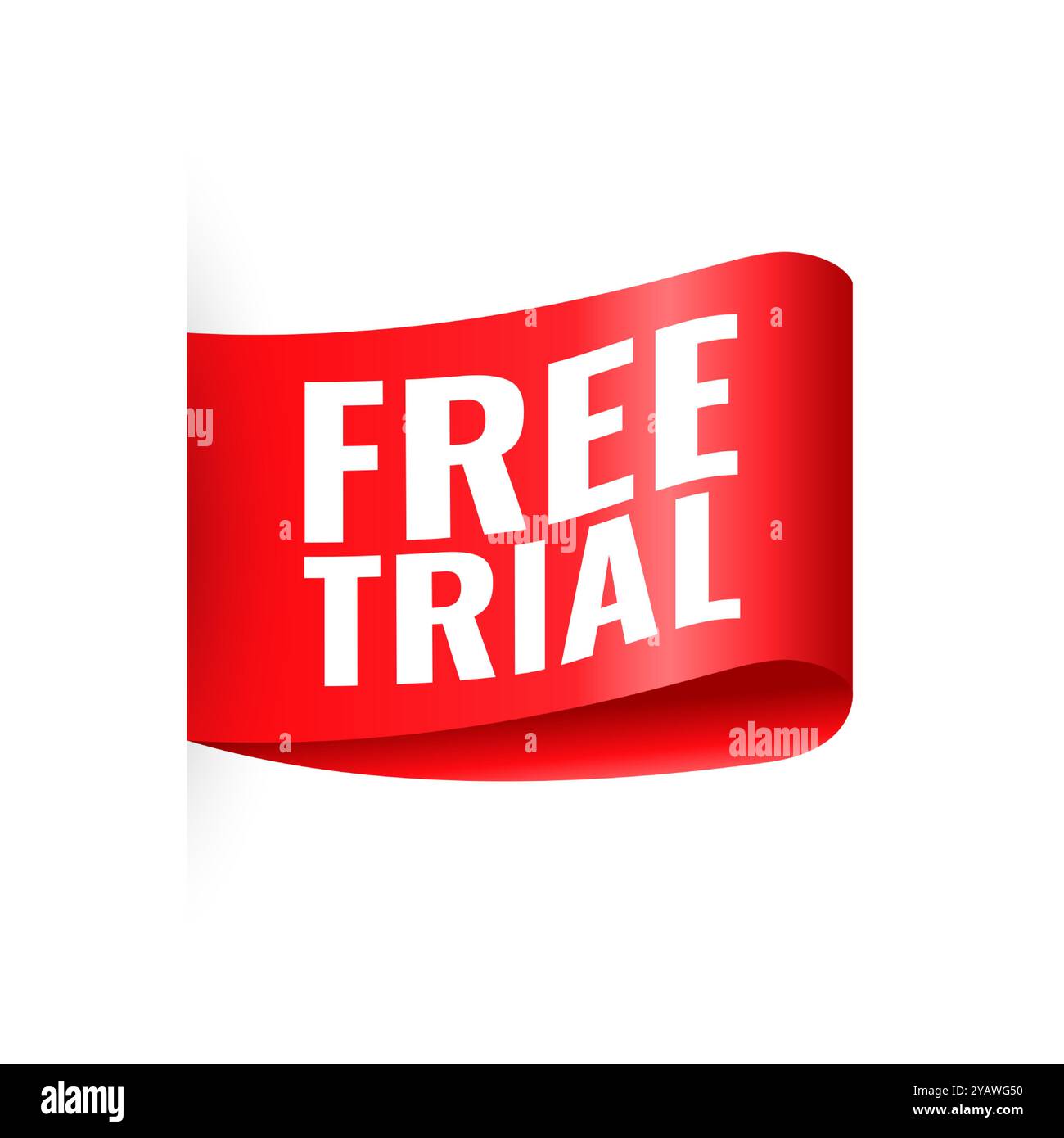modern free trial offer background in ribbon style vector Stock Vector ...