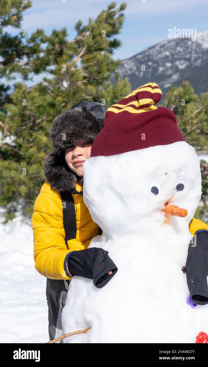 The snowman in the woods hi-res stock photography and images - Alamy