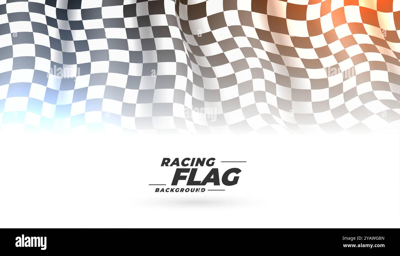 flowing checkered rally flag background for event winner vector Stock ...