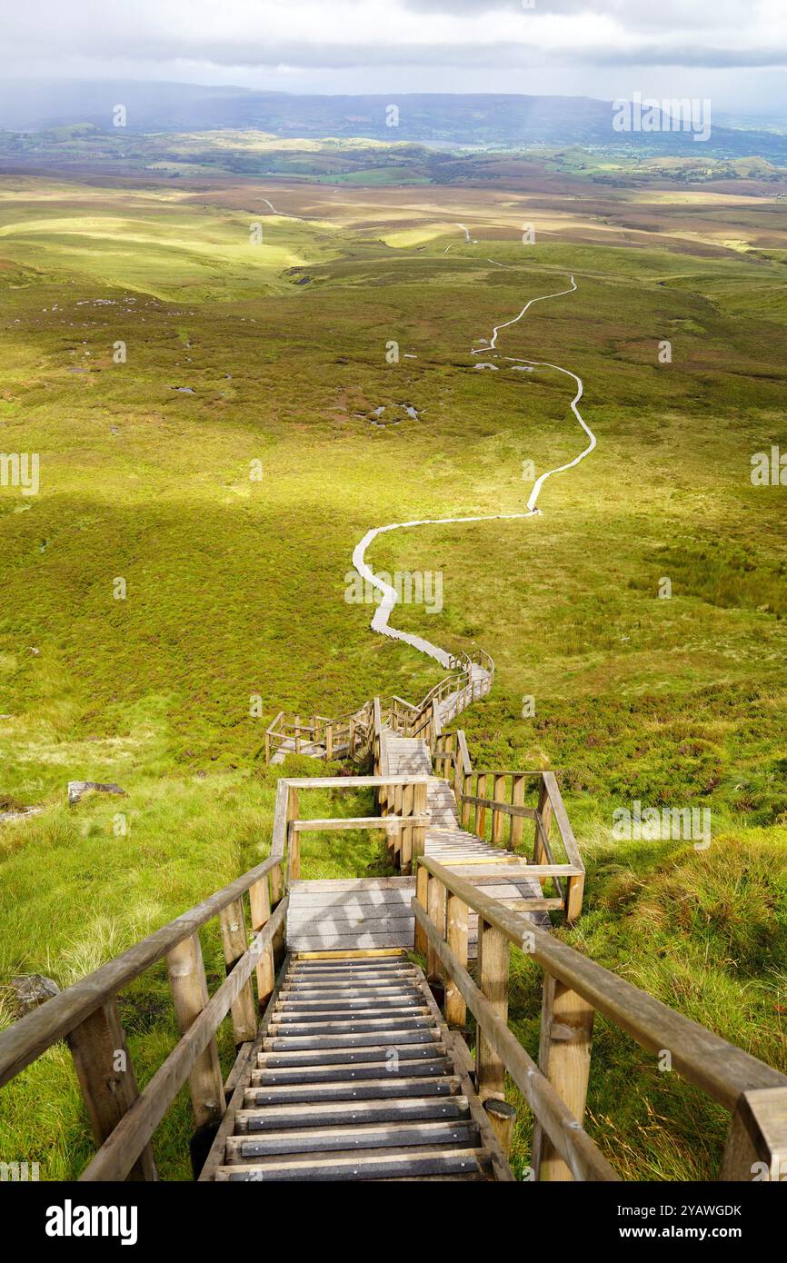 Cuilcagh boardwalk known as Stairway to Heaven, County Fermanagh ...