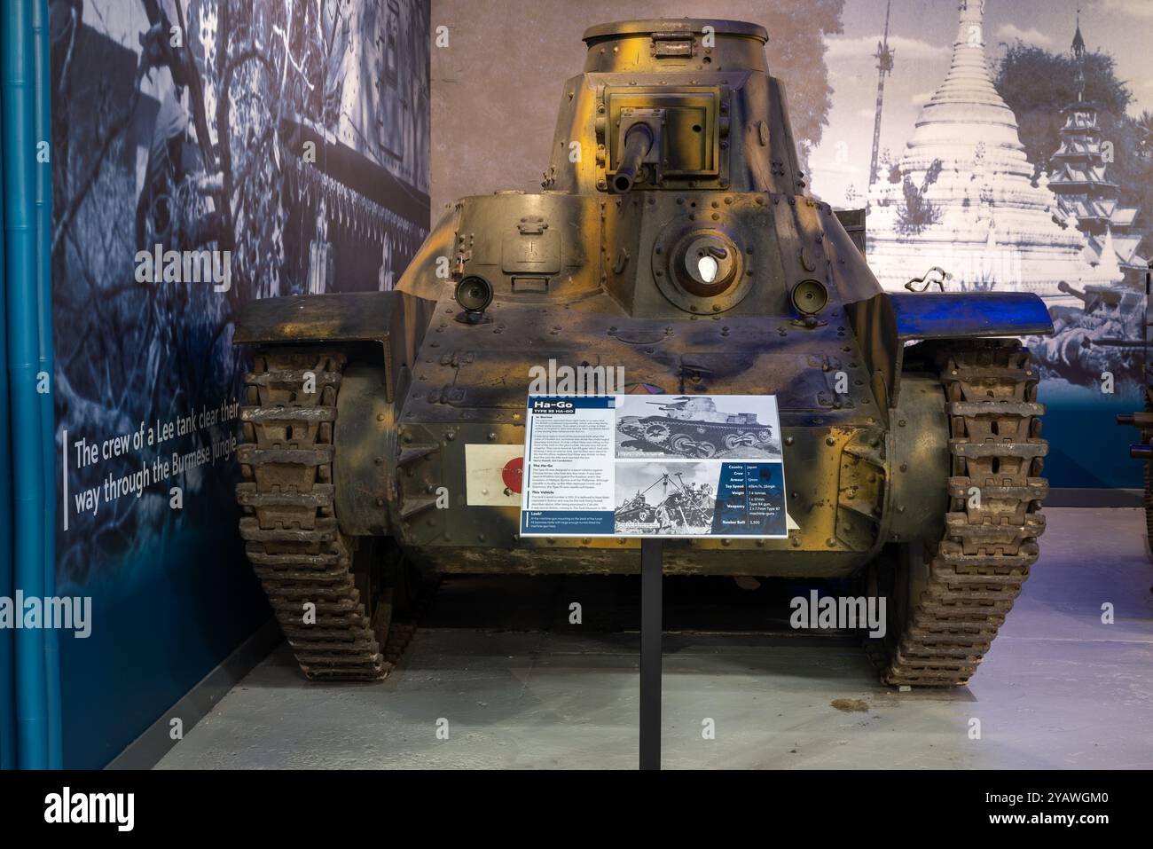Japanese type 95 Ha-Go tank on display at Bovington tank museum ...