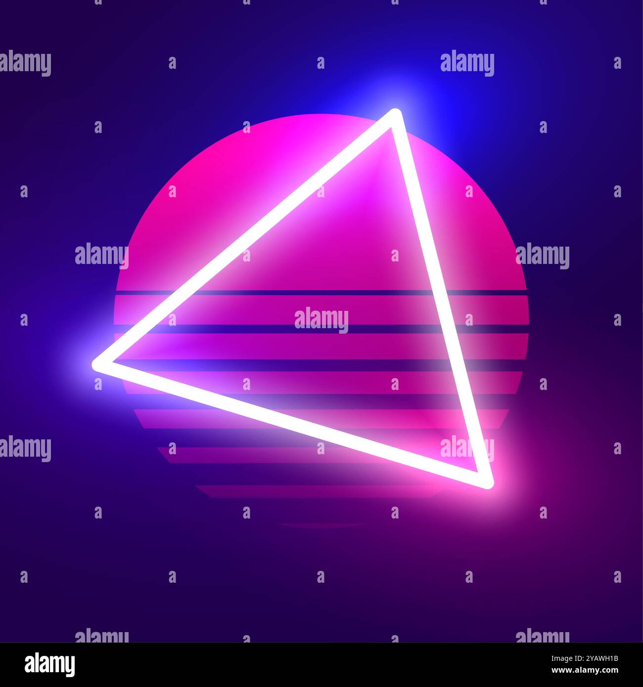 Synthwave sun Stock Vector Images - Alamy