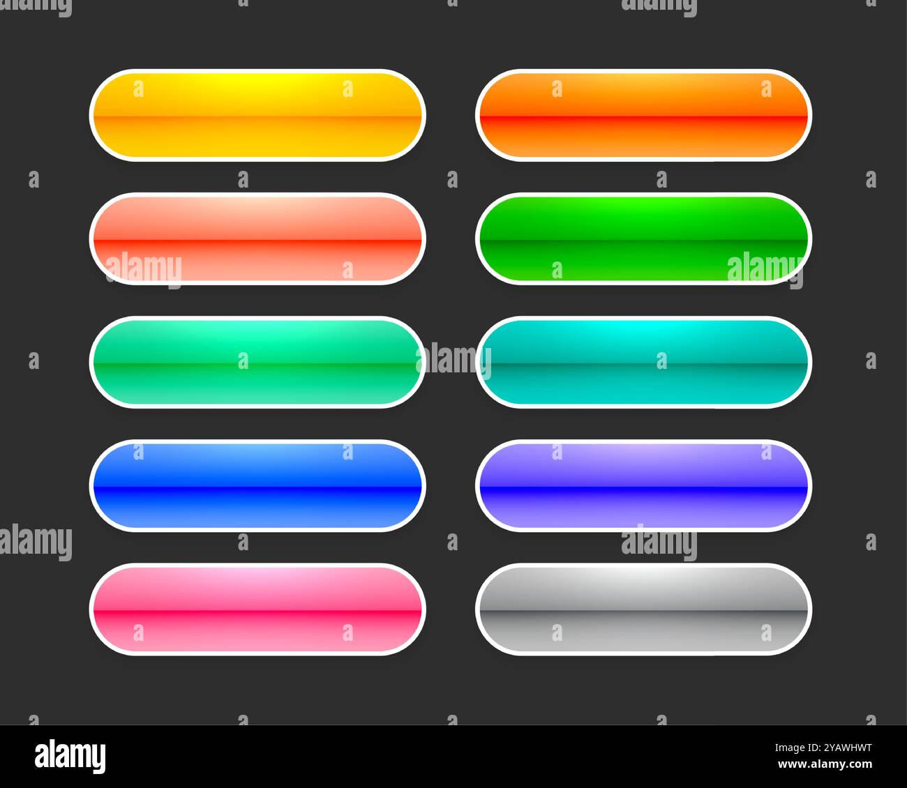 set of empty web app button icons for various use vector Stock Vector Image & Art - Alamy