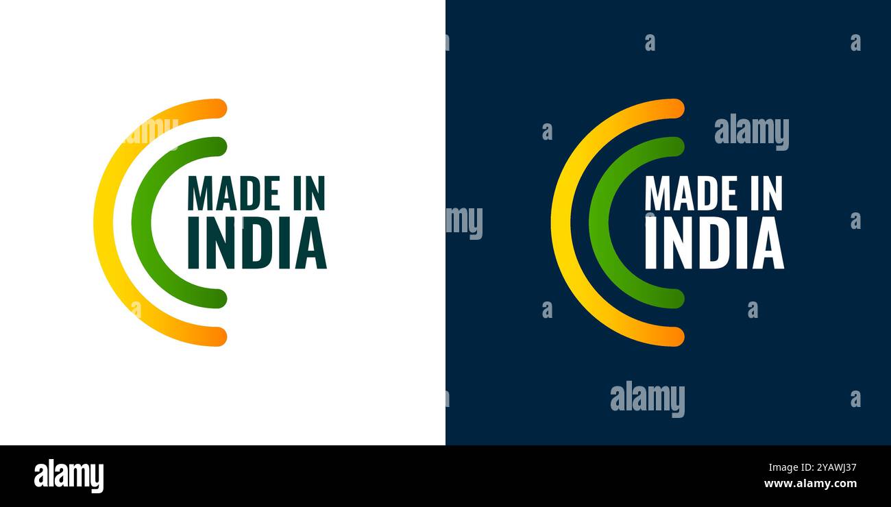 made in india sign banner for your business advertisement vector Stock ...