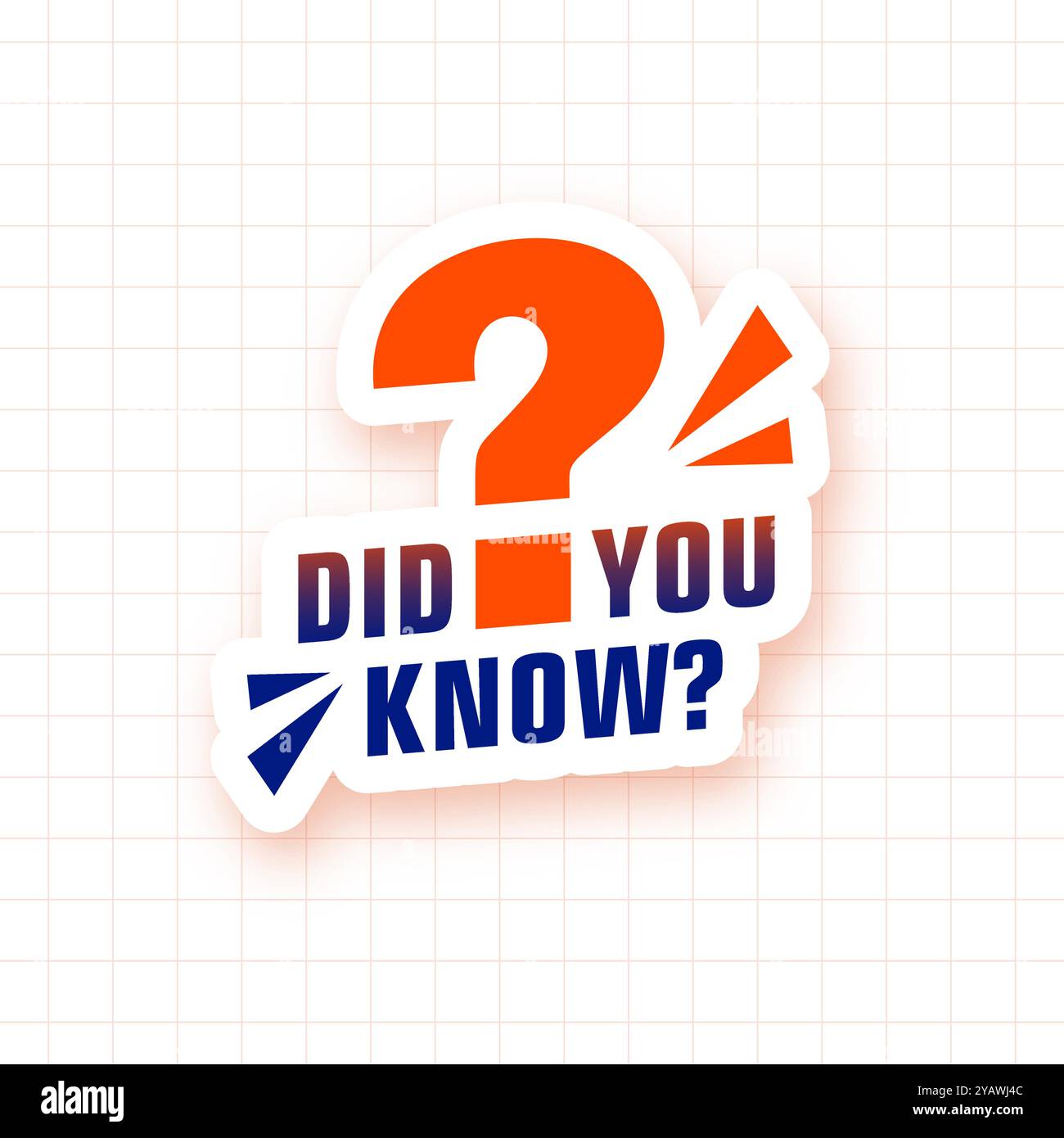 did you know sticker template for social help and request vector Stock ...