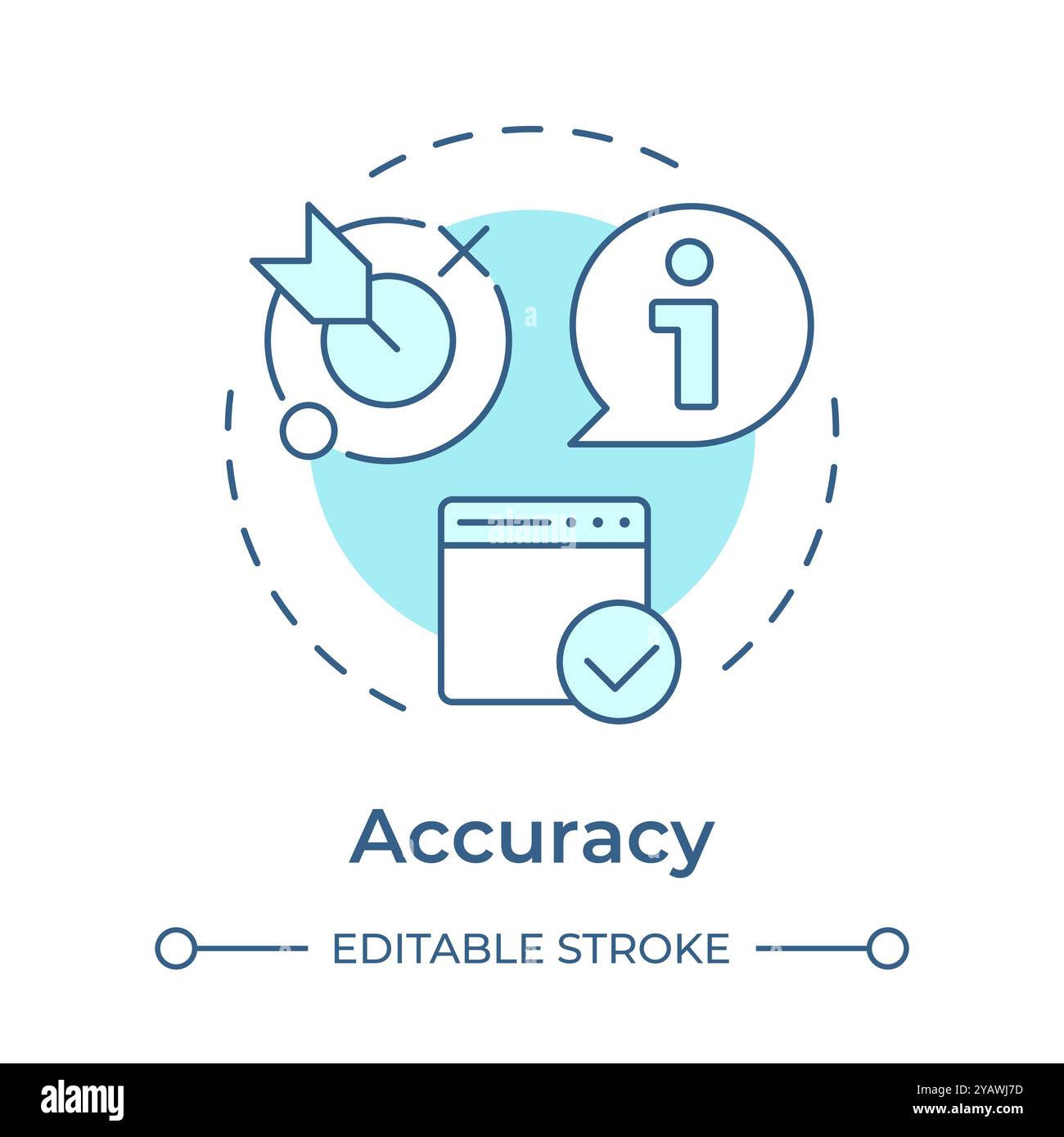 Accuracy soft blue concept icon Stock Vector Image & Art - Alamy