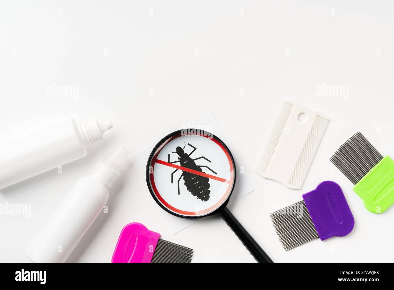 Tools for inspecting and treating lice infestations at home with a ...