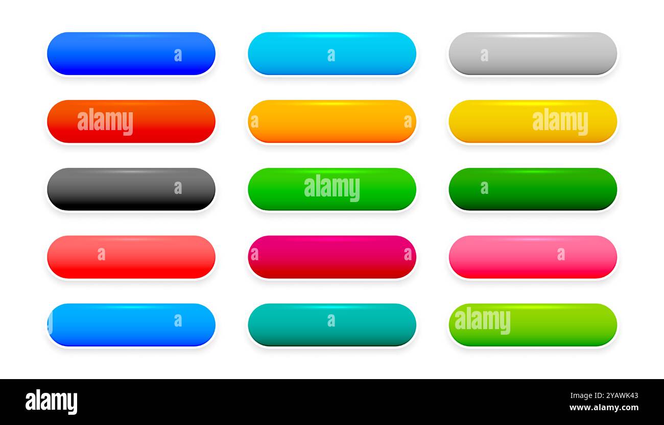 colorful and empty web app button sign in pack vector Stock Vector Image & Art - Alamy