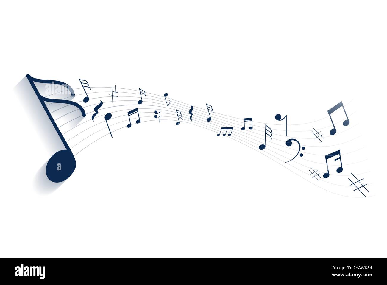 audio musical notation background for composition vector Stock Vector ...