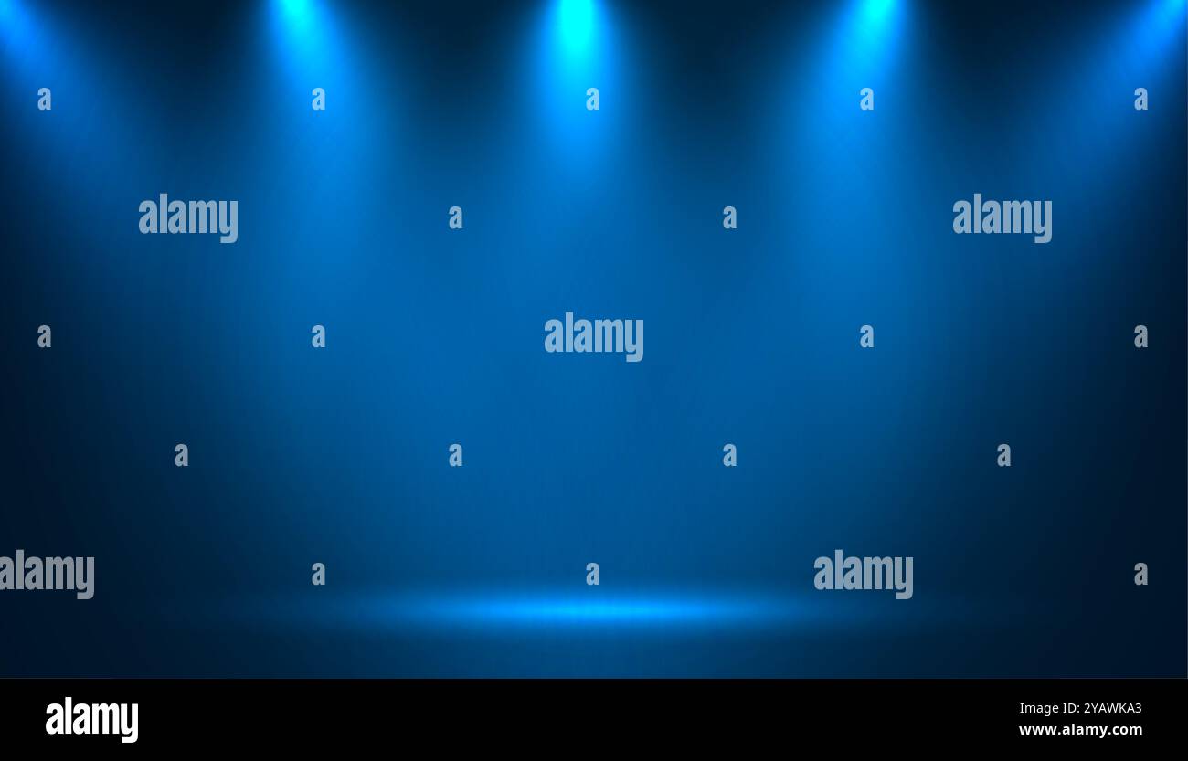 glowing focus light effect on abstract stage background vector Stock ...