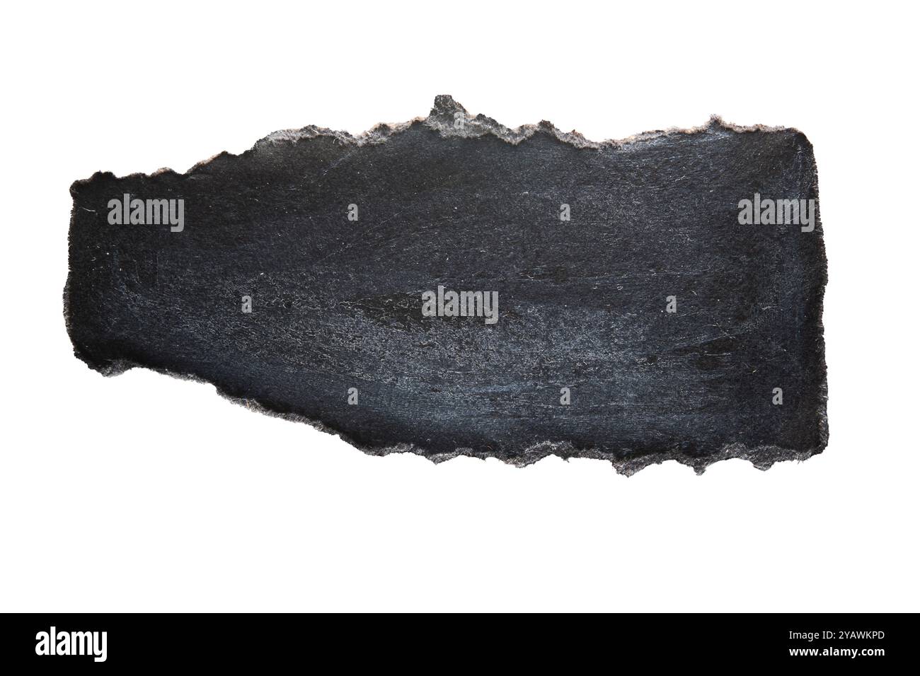 Torn black paper on white background with clipping path Stock Photo - Alamy