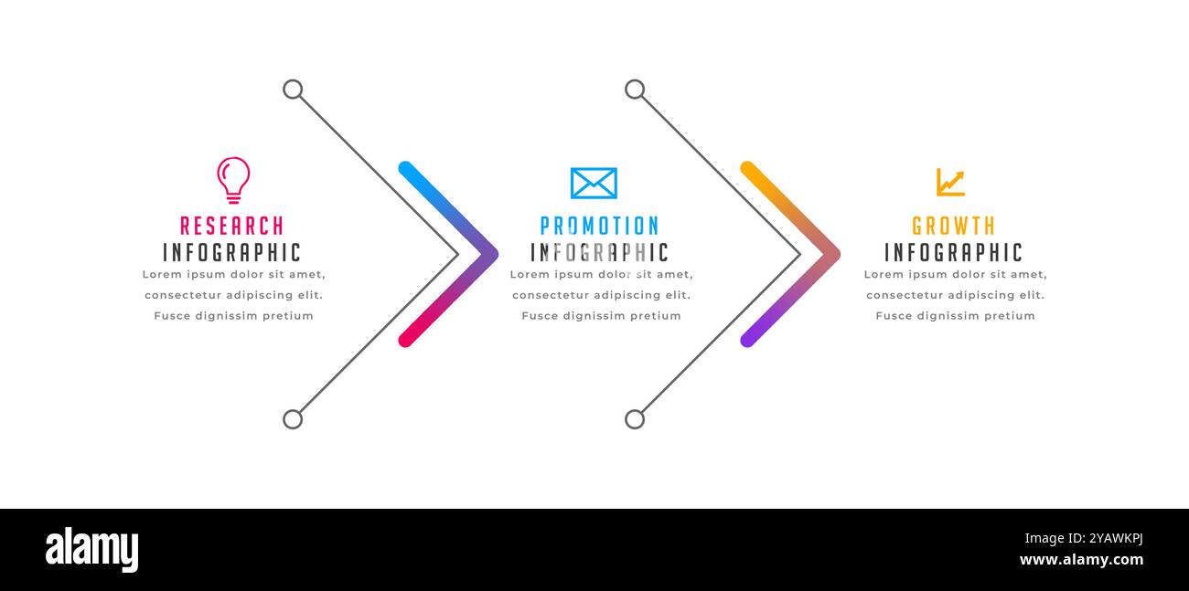 corporate infographic success plan banner with 3 step option vector ...