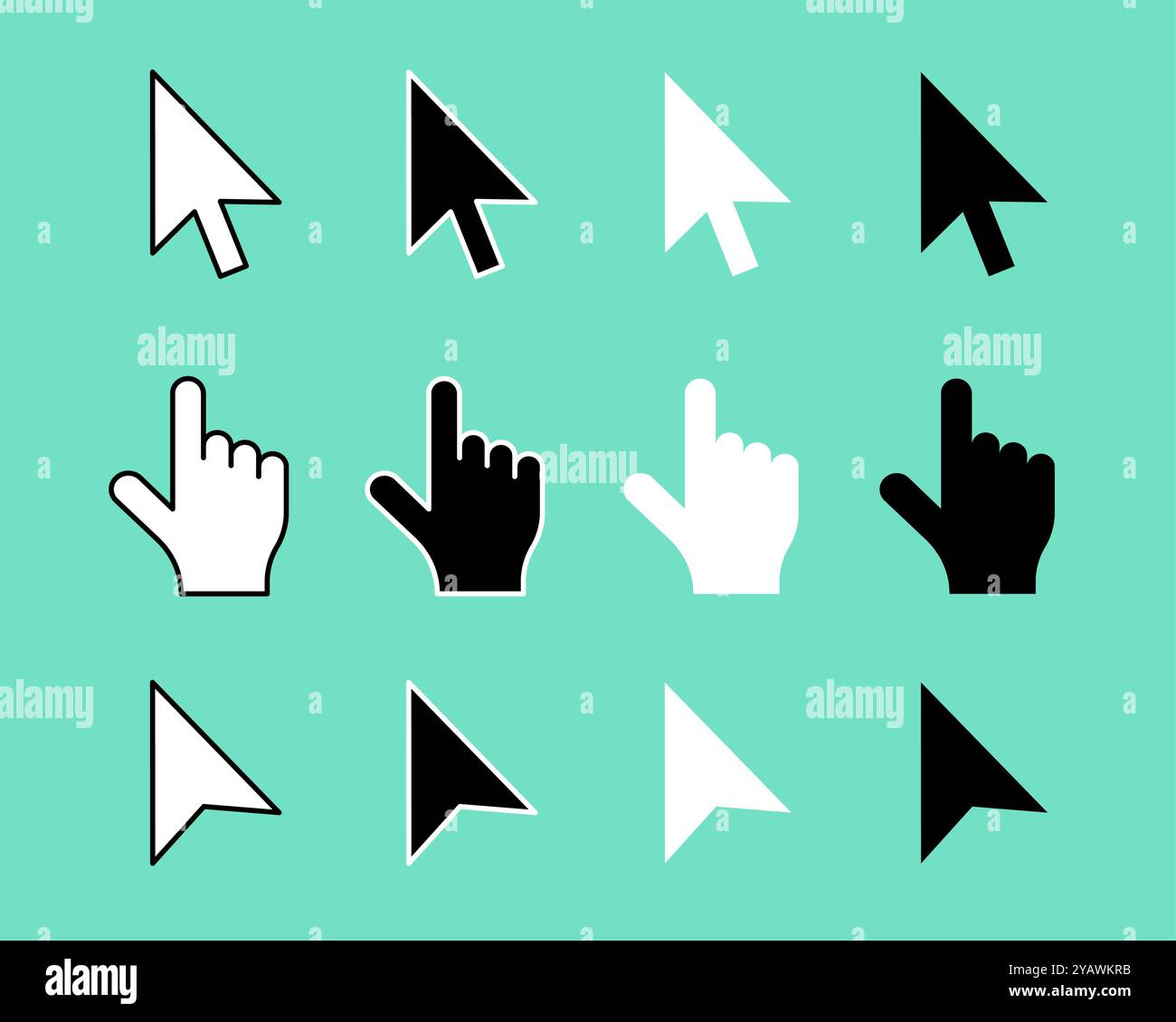 Collection left hand in Stock Vector Images - Alamy