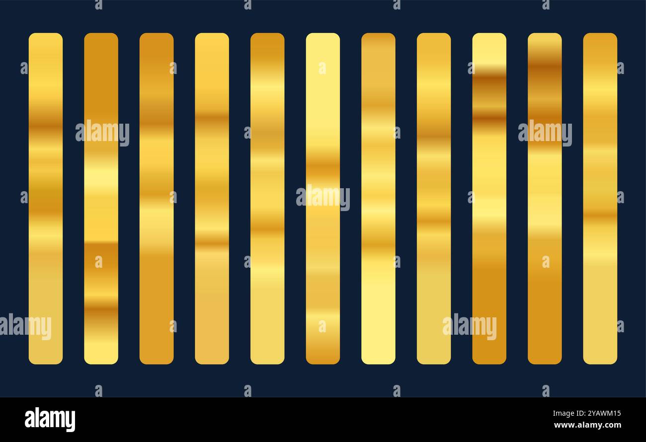 set of abstract golden color gradient banner design vector Stock Vector ...